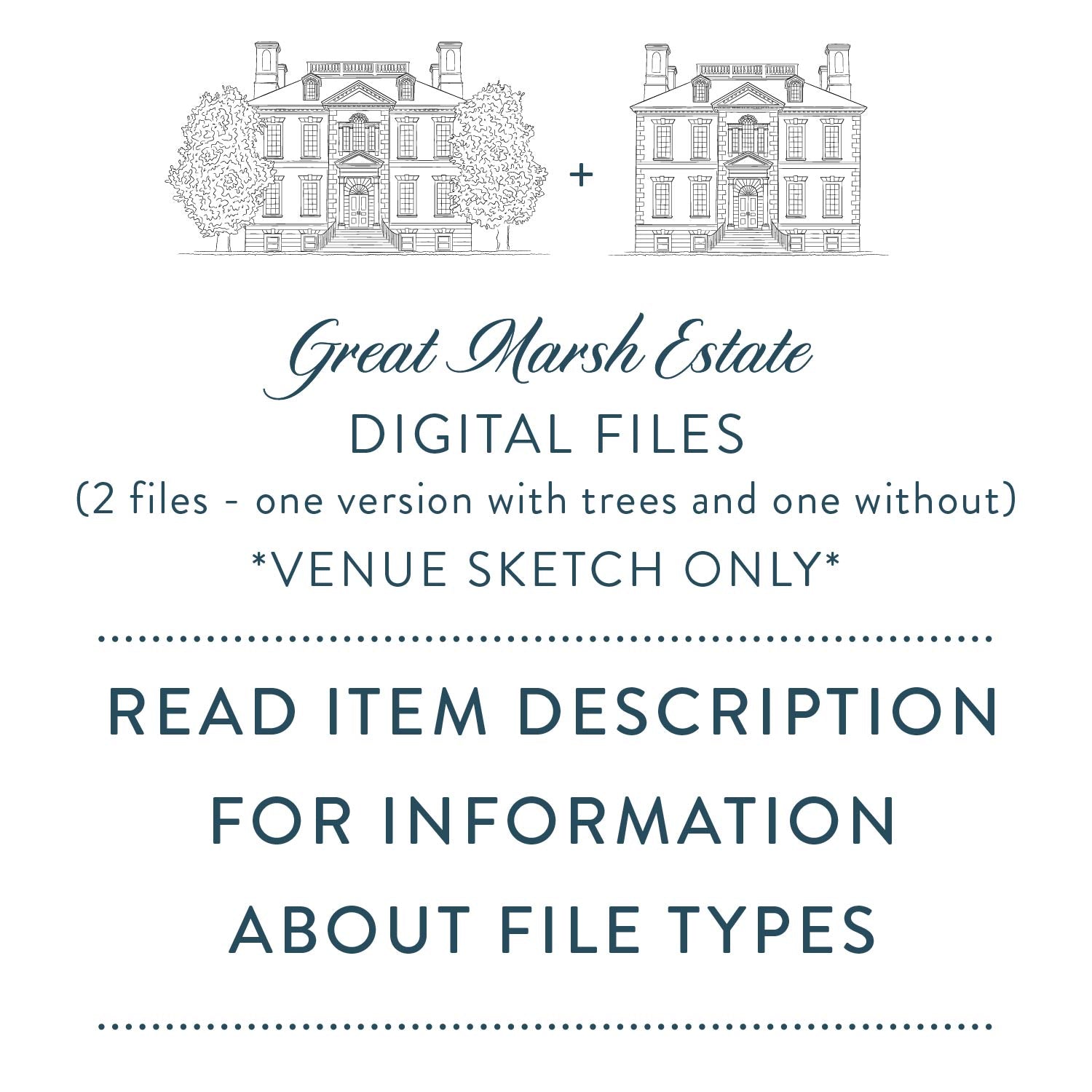 Great Marsh Estate Sketch Digital File - Scotti Cline Designs