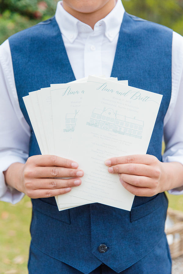 Wedding Programs - Half Sheet - Scotti Cline Designs